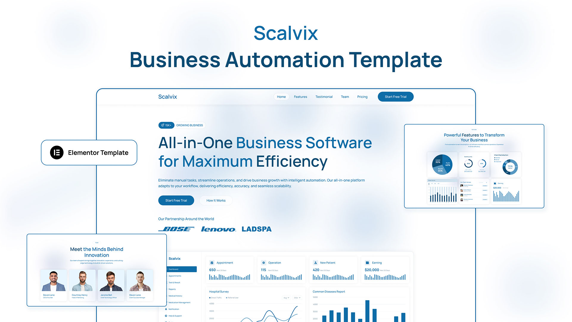 Scalvix – Business Automation Elementor Template