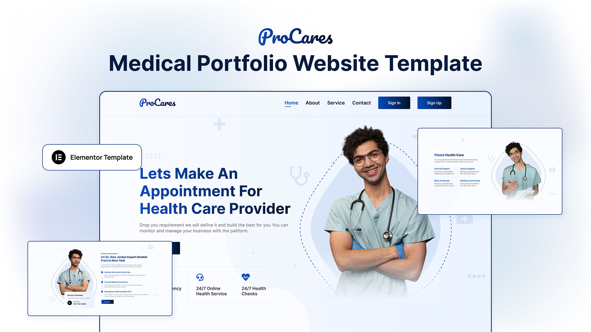 Procares - Medical Portfolio Elementor Template - DesignToCodes