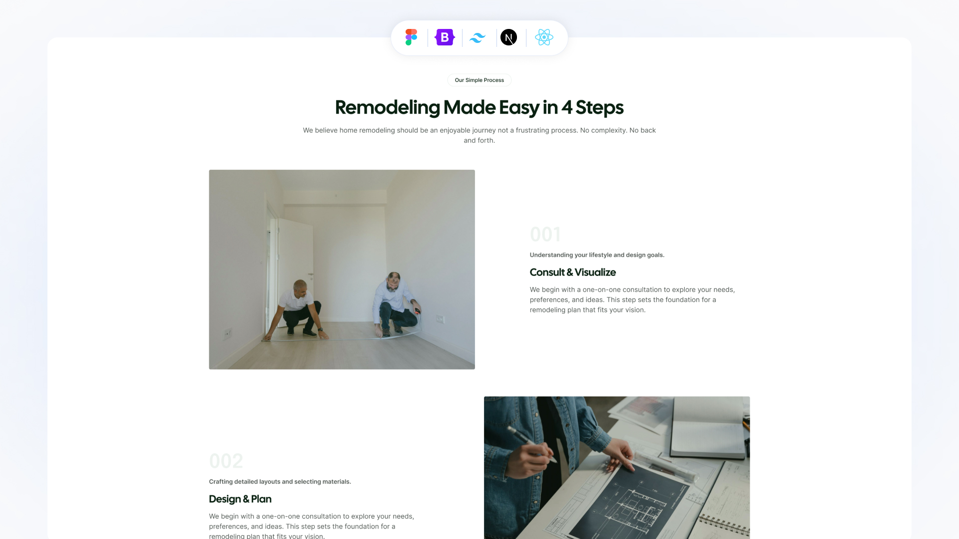 Steps Section Figma Style 15 - DesignToCodes