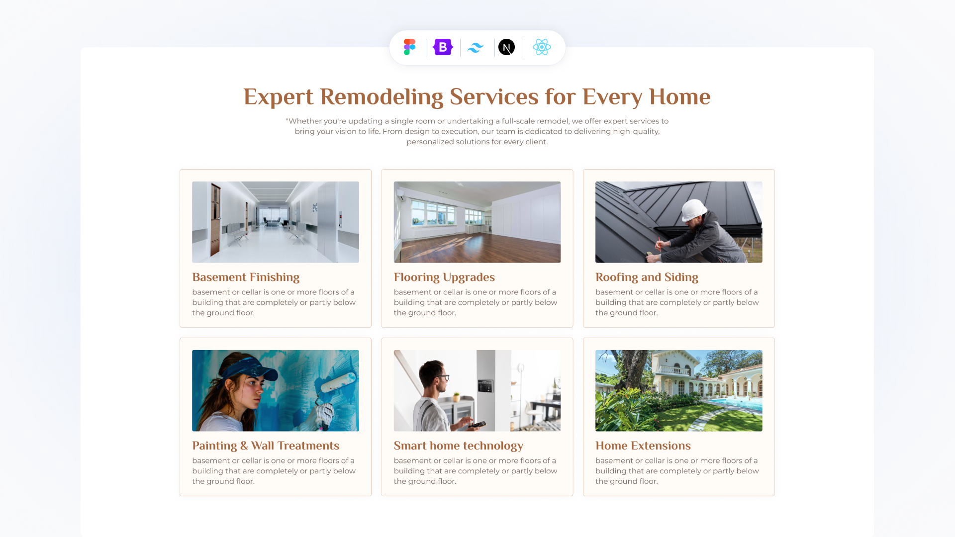 Service Section Bootstrap Style 01