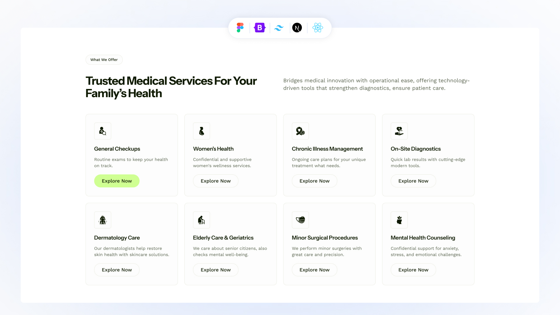 Service Section Bootstrap Style 25 - DesignToCodes
