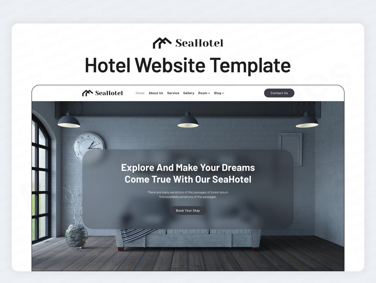 Seahotel – Beach Resort & Hotel Booking Framer Template