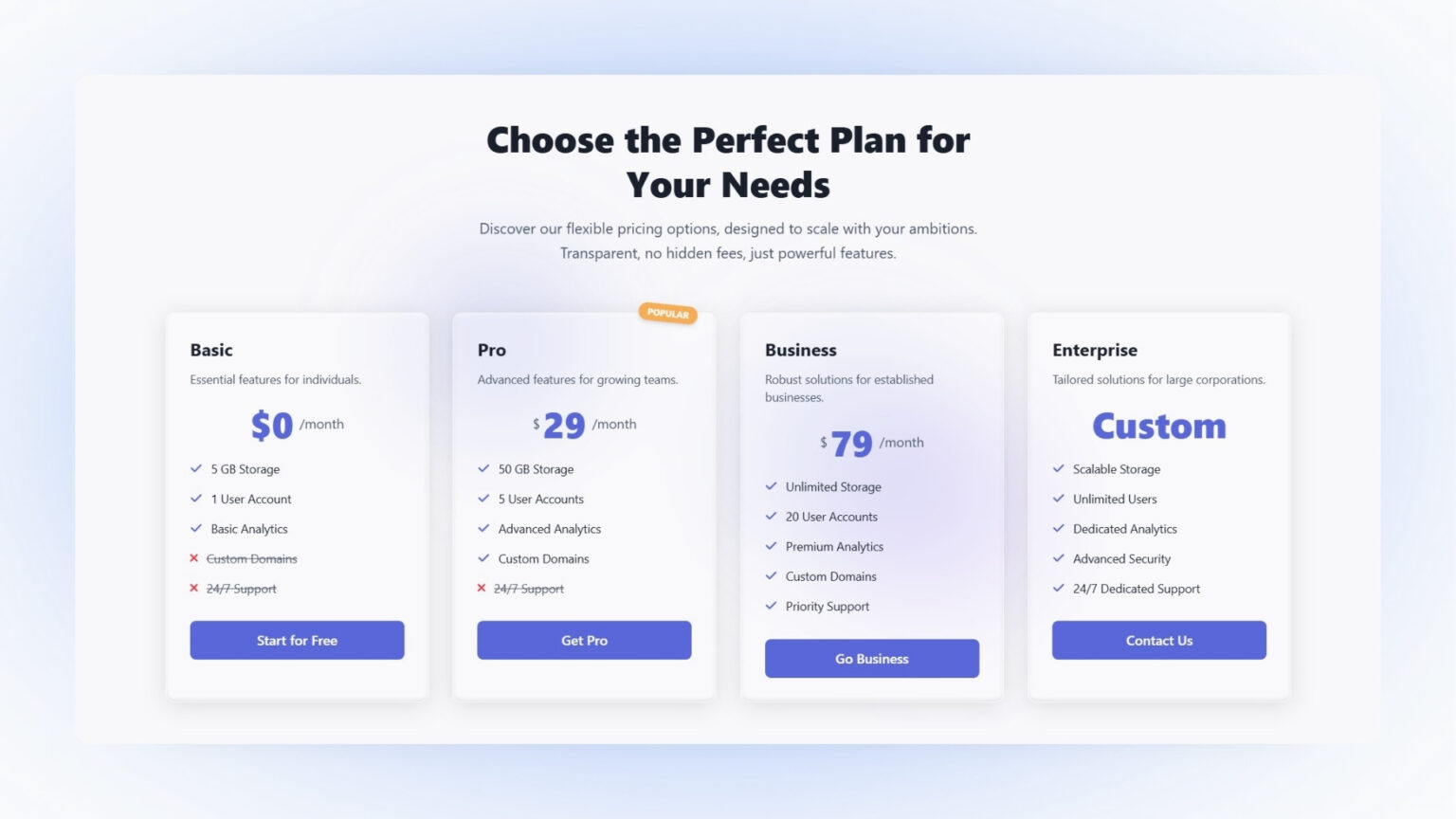 Pricing Section Tailwind Style 63 - DesignToCodes