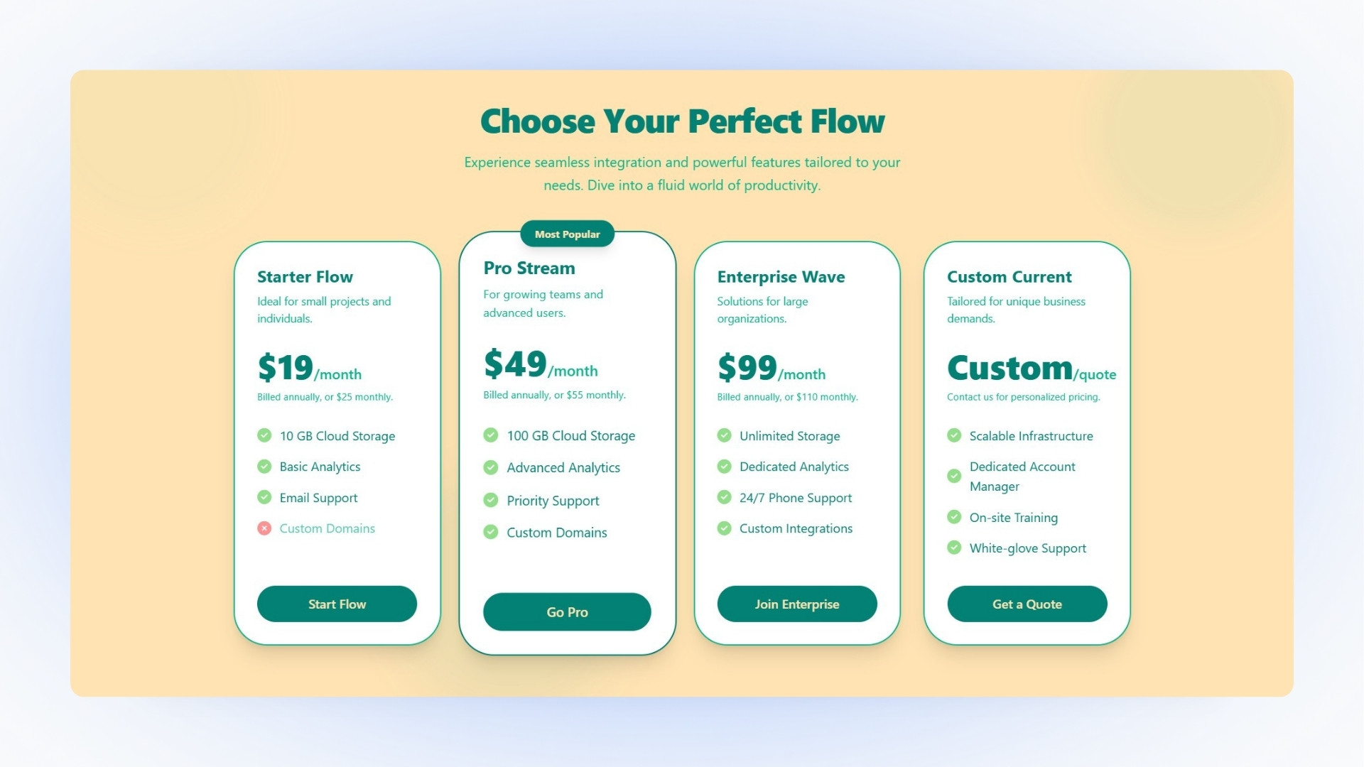 Pricing Section JSX Style 66 - DesignToCodes