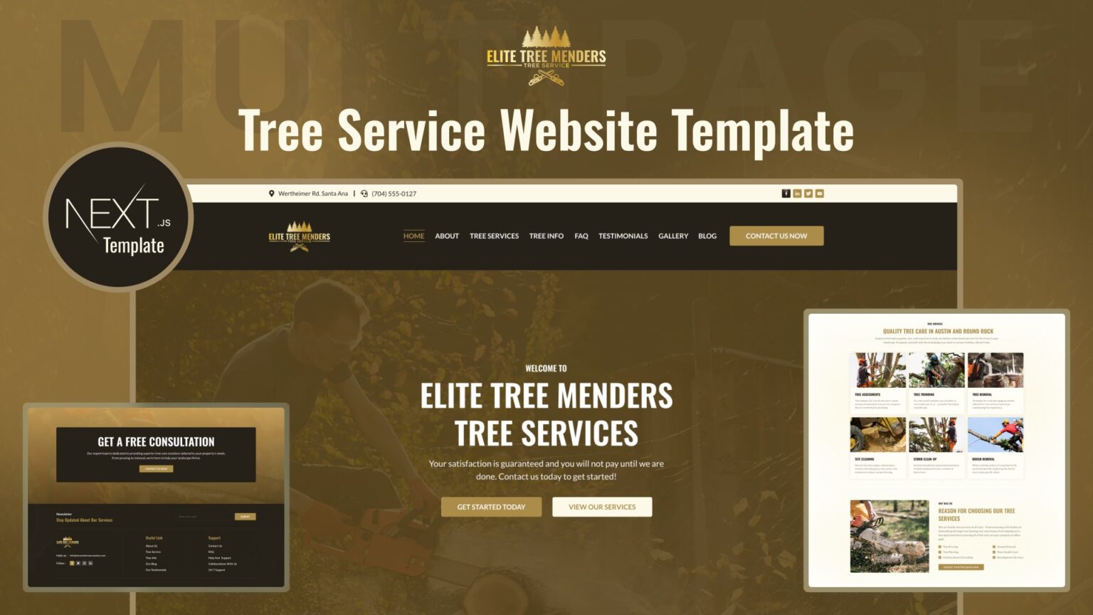 Elite Tree Menders Tree Service Template: Premium Nextjs