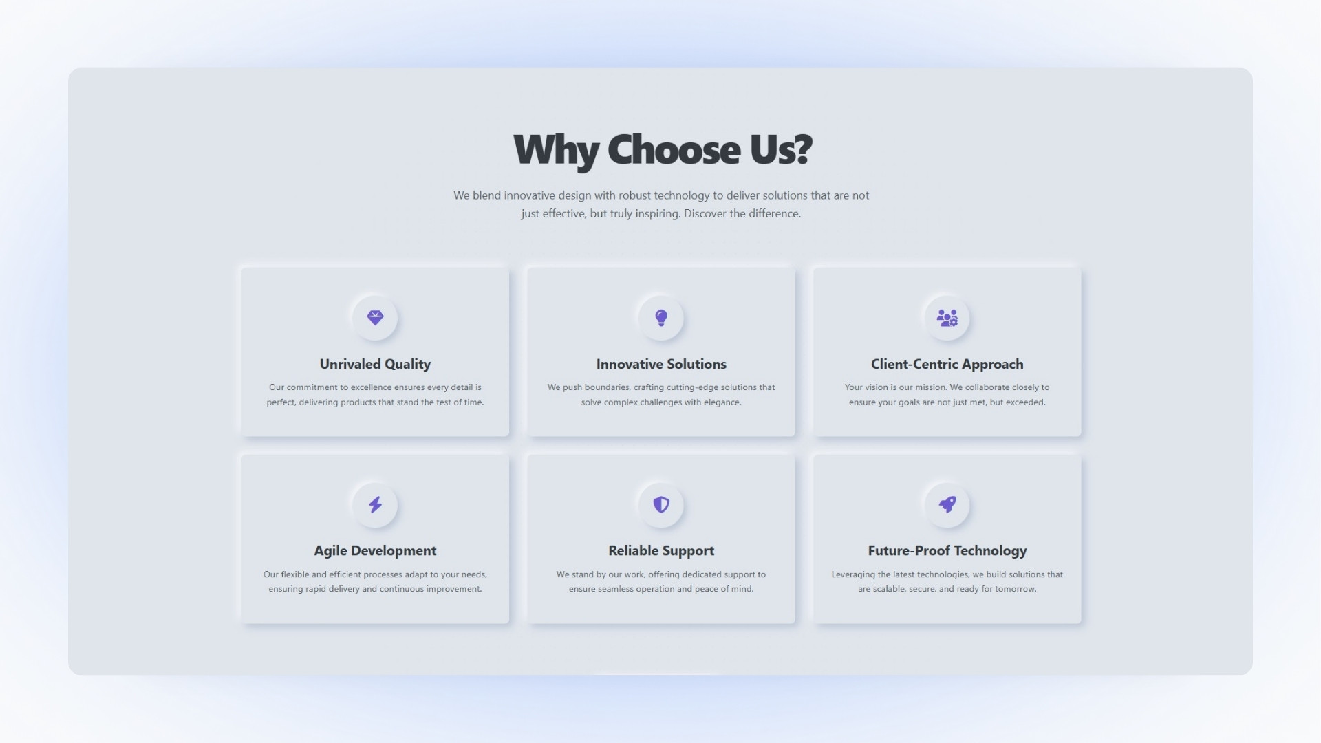 Why Choose Us Section Tailwind Style 07