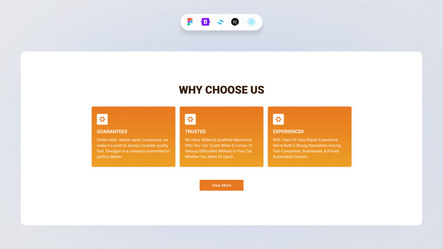 Why Choose Us Section Tailwind Style 21