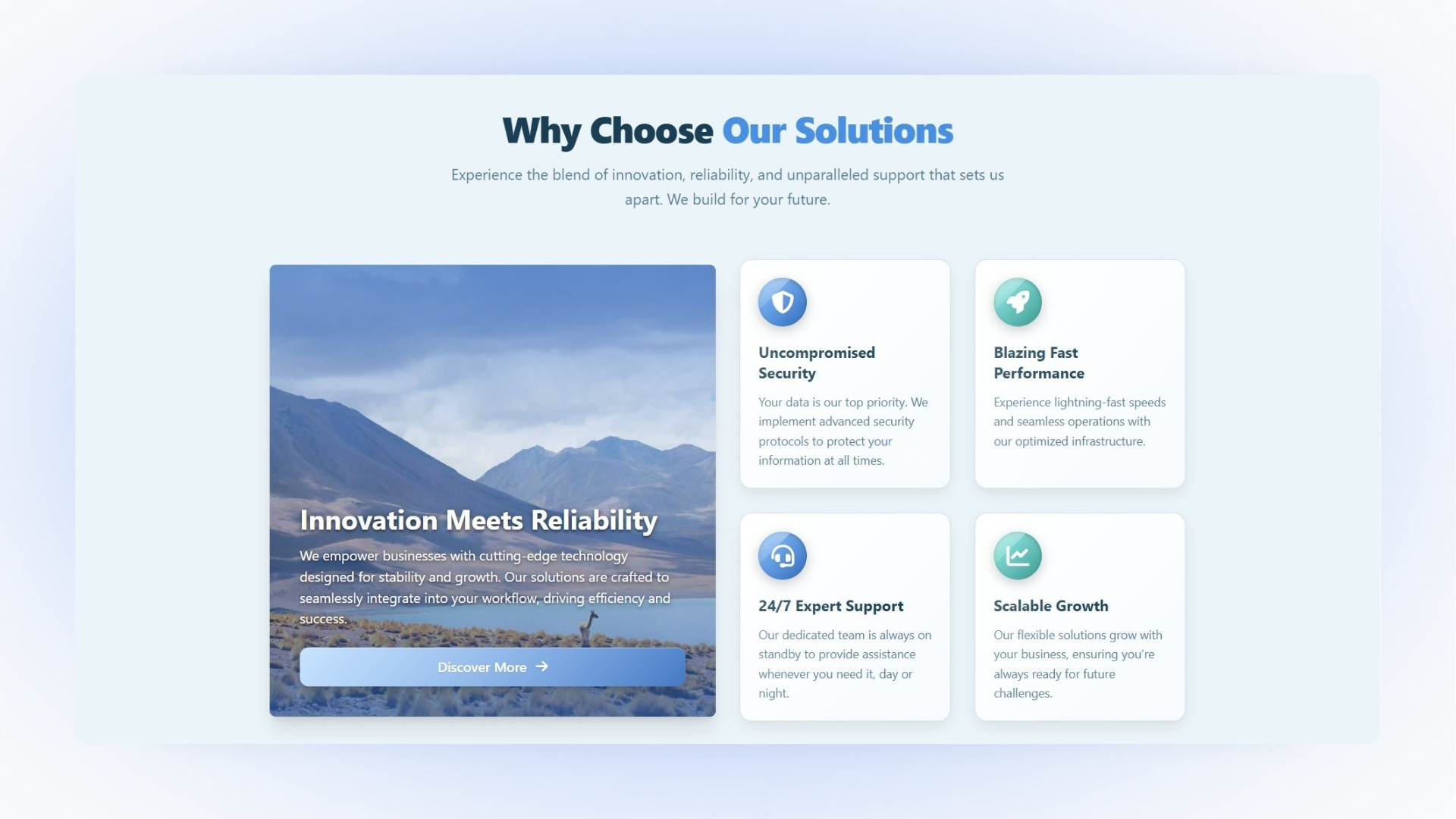 Why Choose Us Section Tailwind Style 22