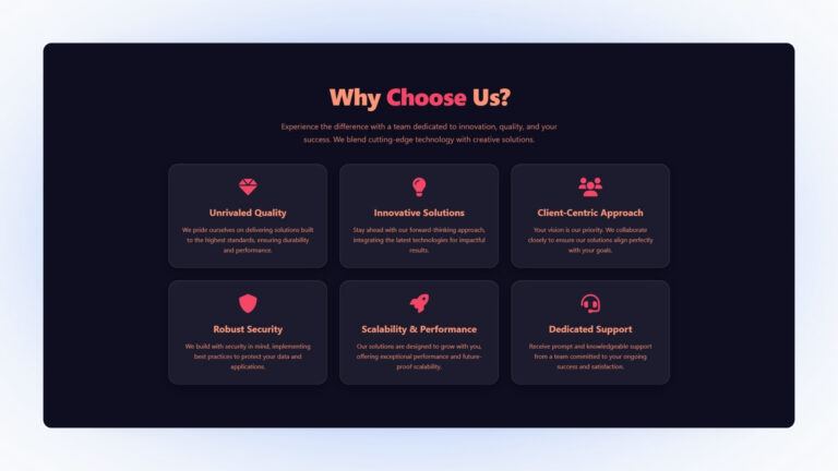 Why Choose Us Section Tailwind Style 41