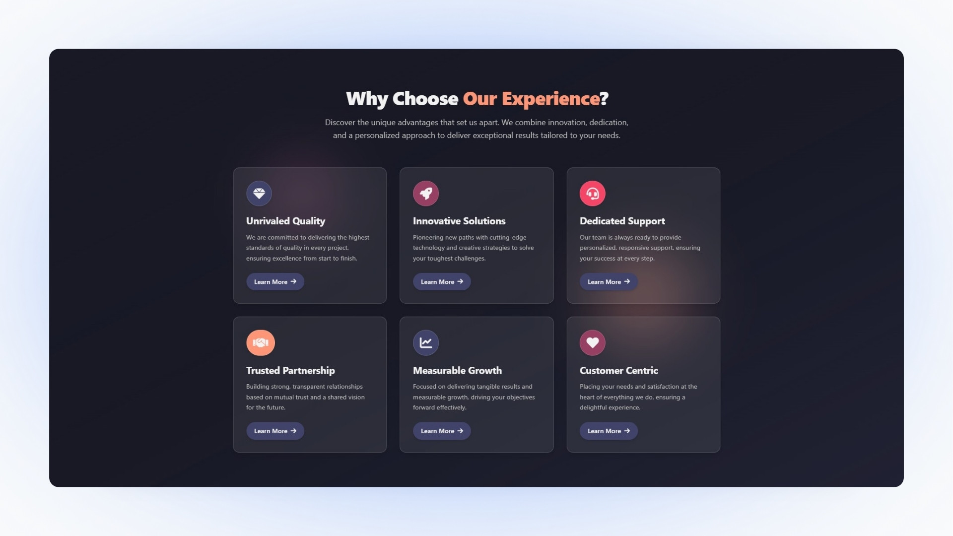 Why Choose Us Section JSX Style 72