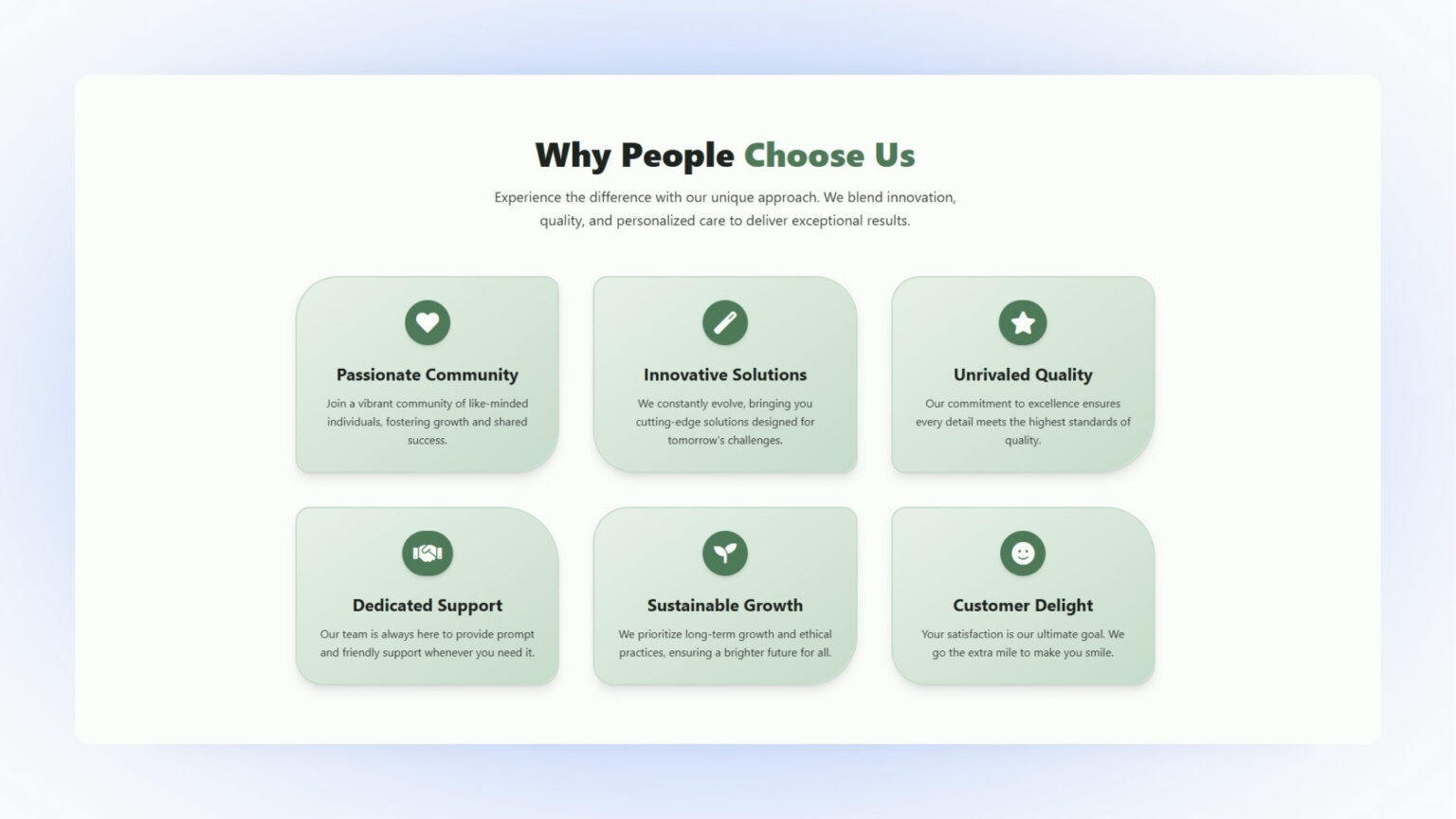 Why Choose Us Section Tailwind Style 90