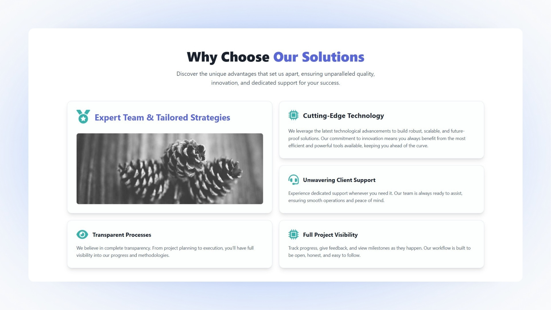 Why Choose Us Section JSX Style 99